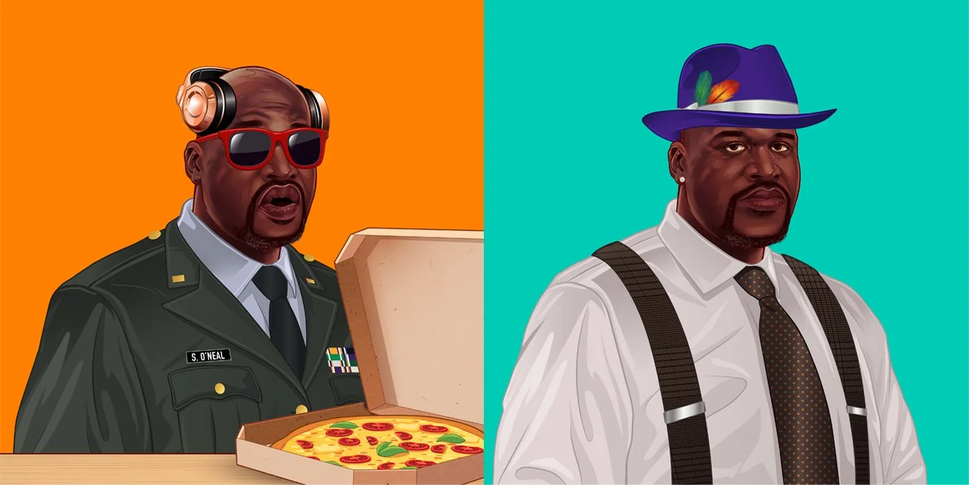 Shaq Gives Back NFT — Kent Floris | 2D + 3D Design