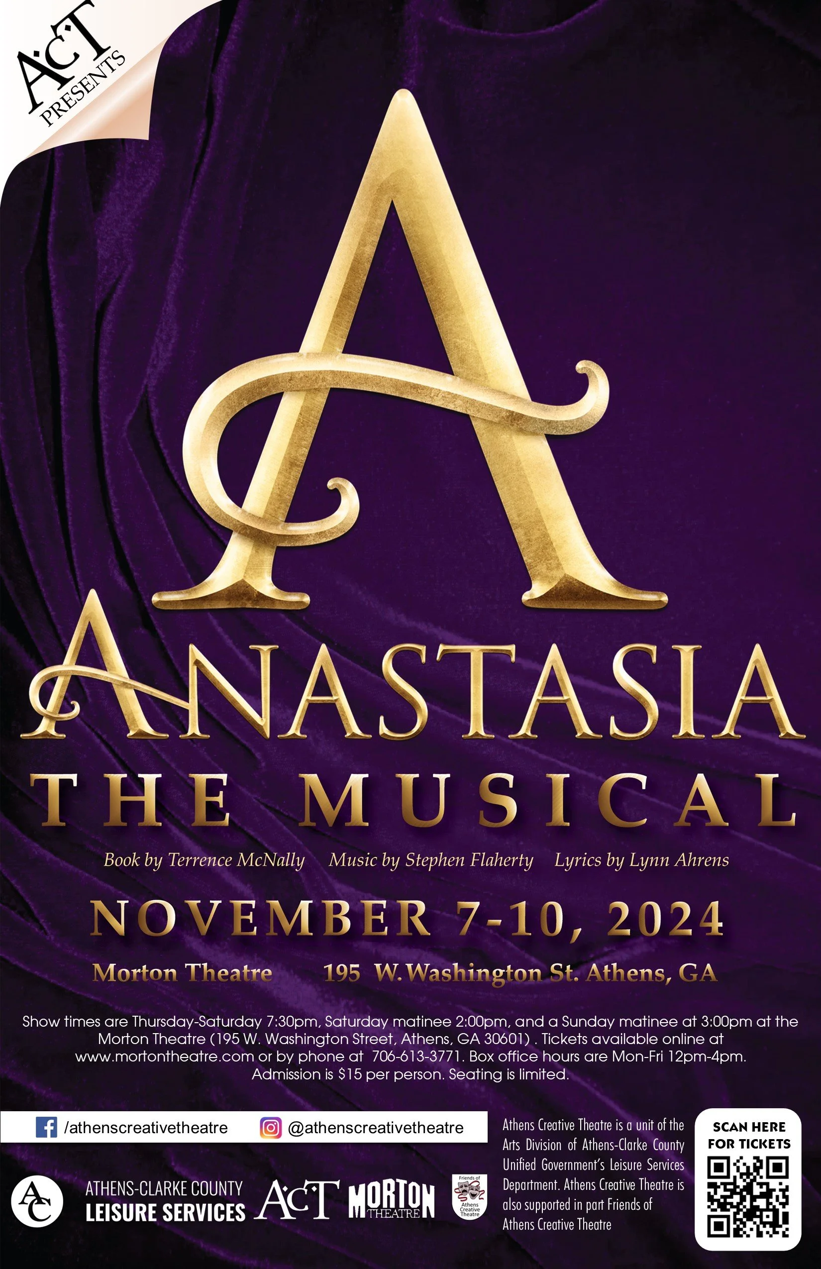 ACT Presents: Anastasia the Musical — Morton Theatre