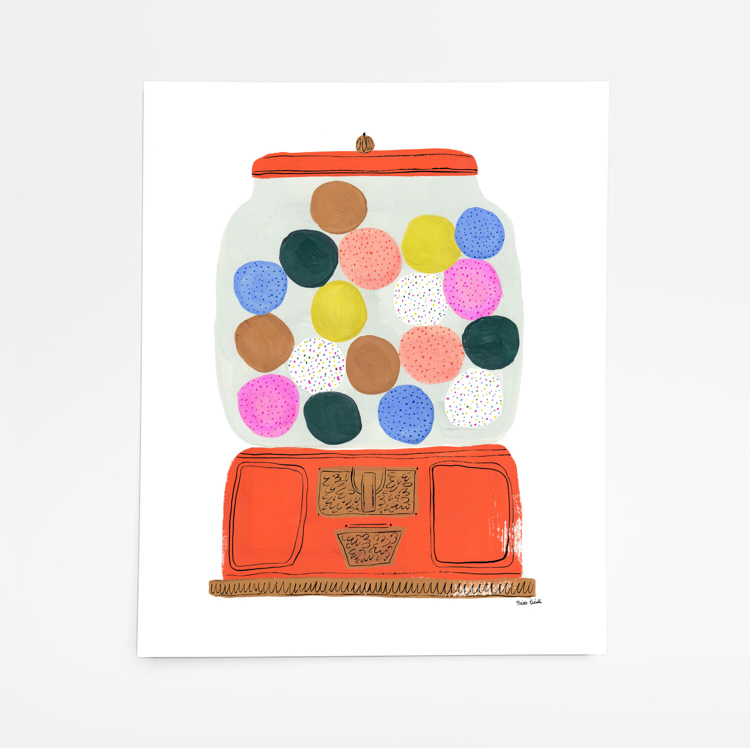 Bubble Gum Machine Painting