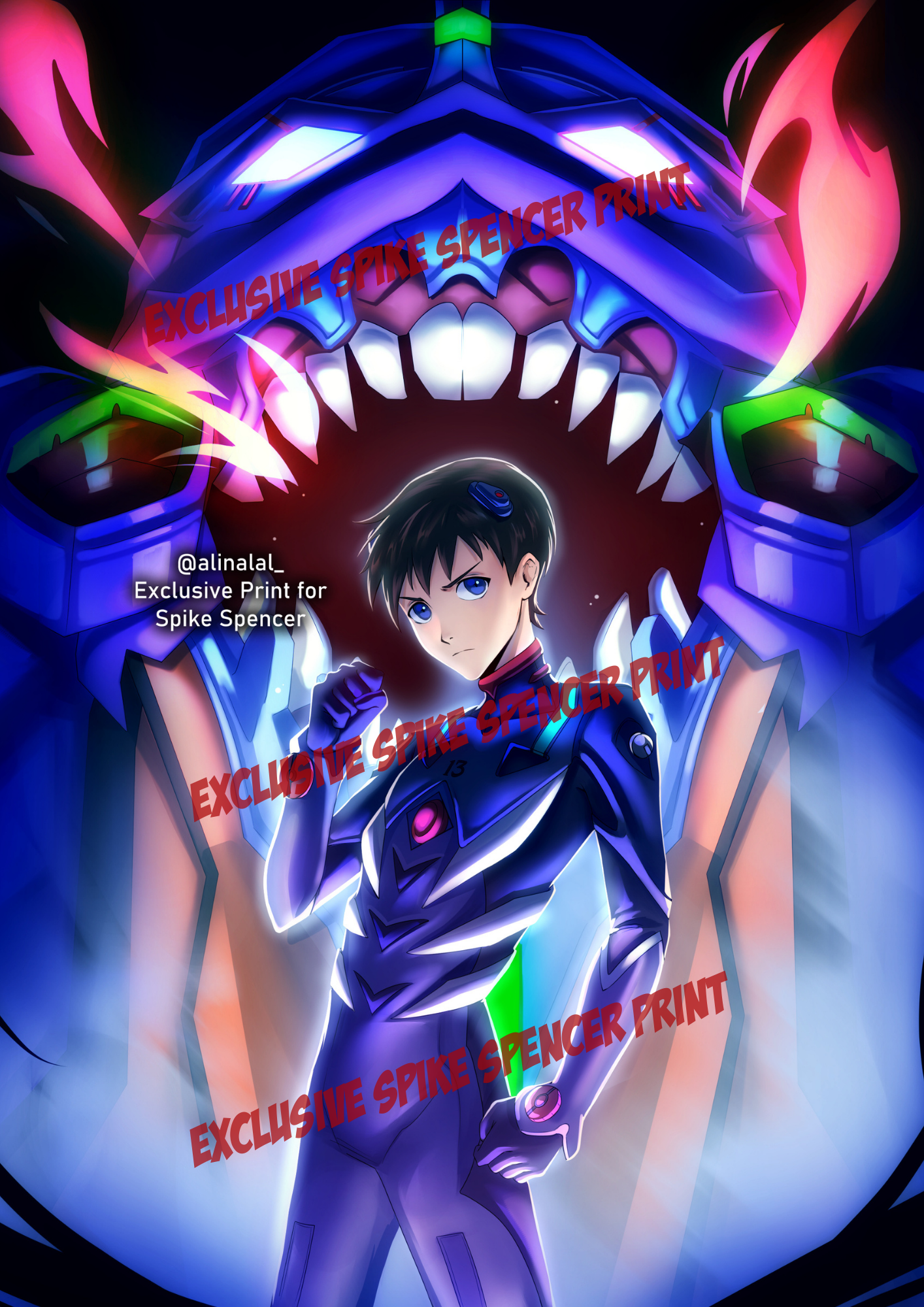ONE-OF-A-KIND original Shinji print — Spike Spencer