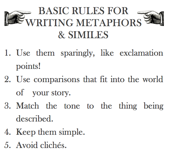 Basic Rules For Writing Metaphors And Similes Julia En Route
