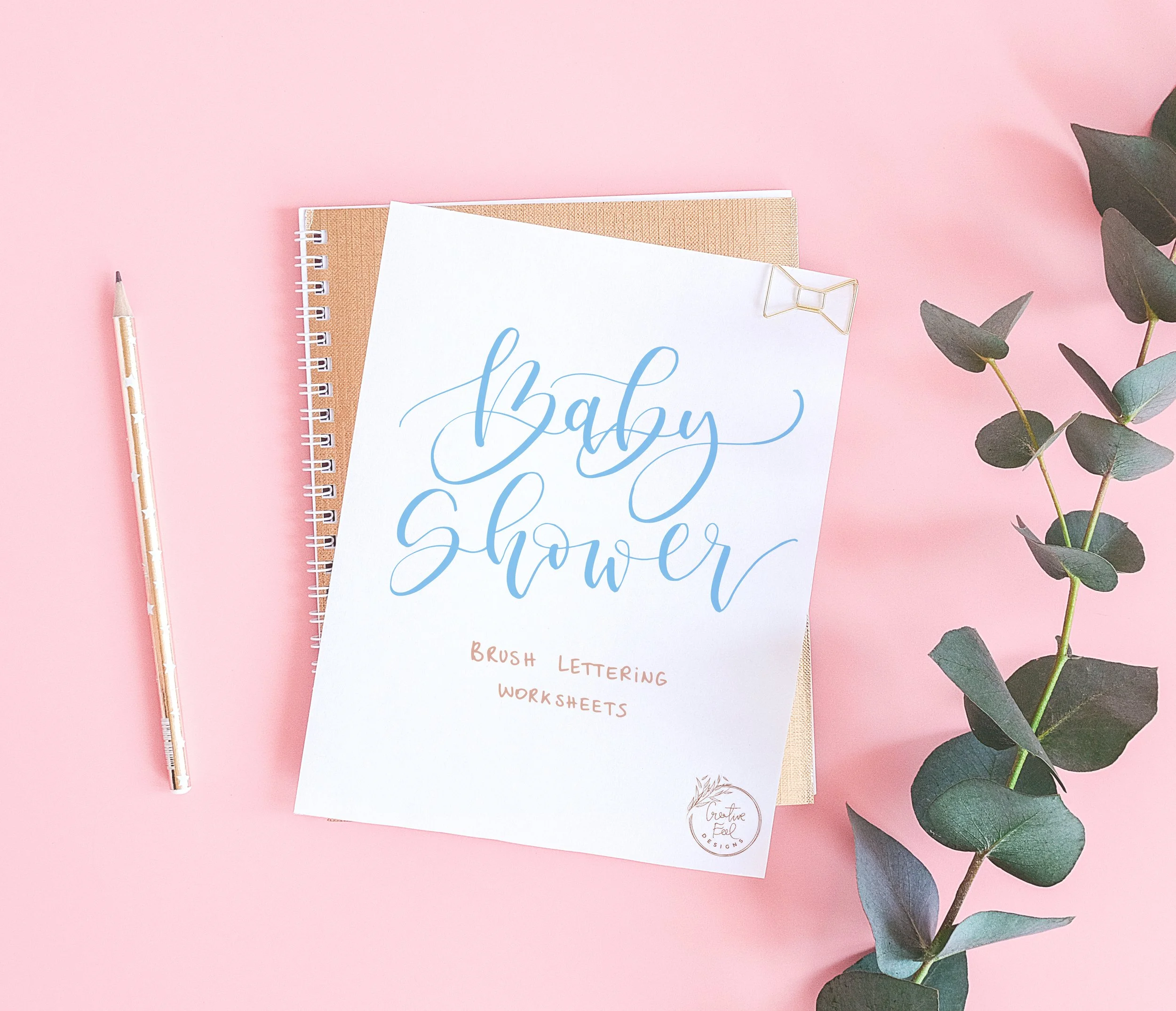 Beginner Lettering Kits, Printable Calligraphy Worksheets, Hand Mixed ...