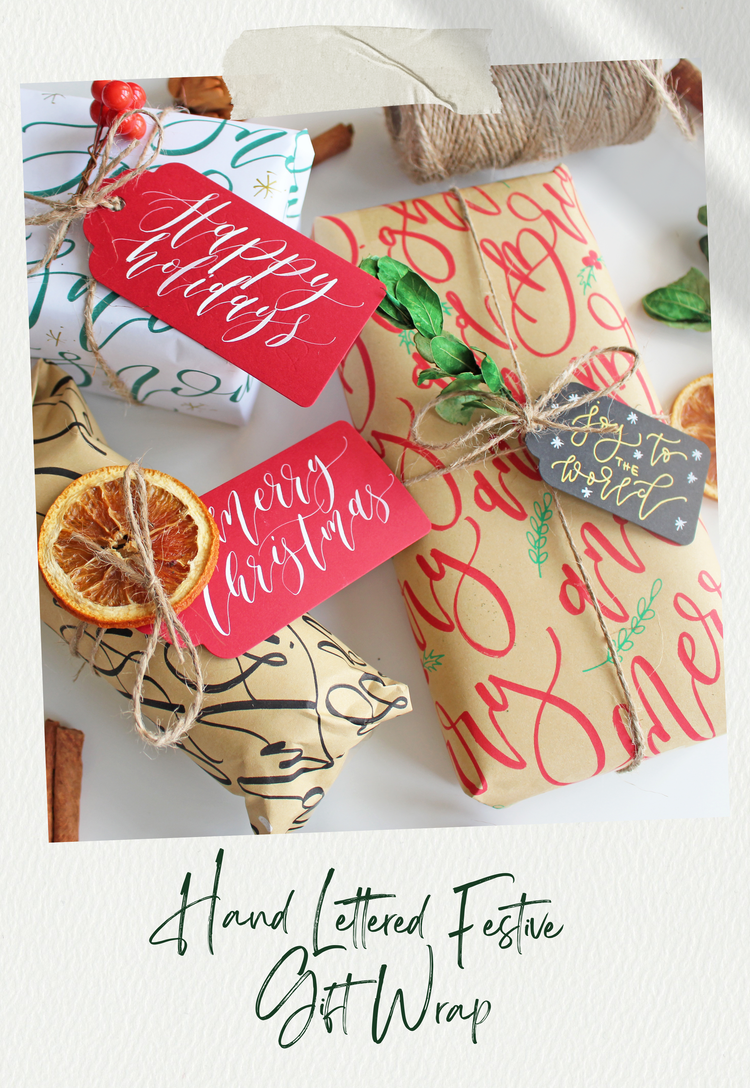 Festive Gift Wrap Lettering - Modern Calligraphy Courses and Resources