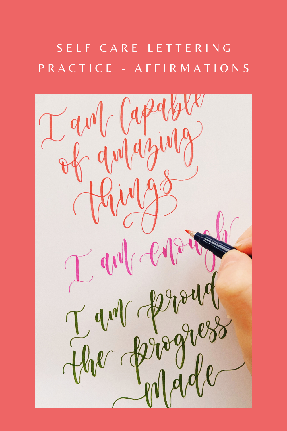 Spread Love with Positive Affirmation Calligraphy this Valentine's Day ...