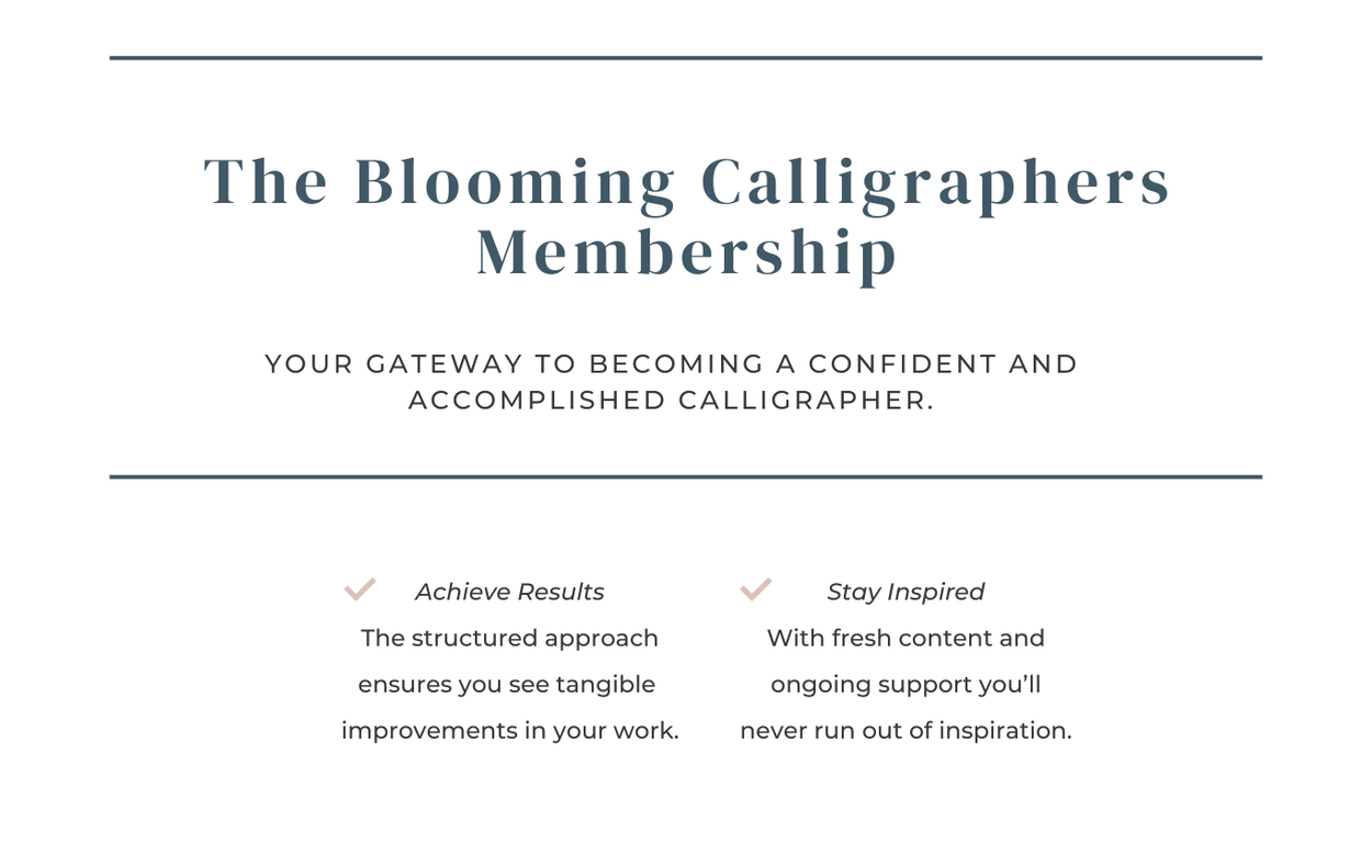 Blooming Calligraphers Membership - Modern Calligraphy Courses and ...