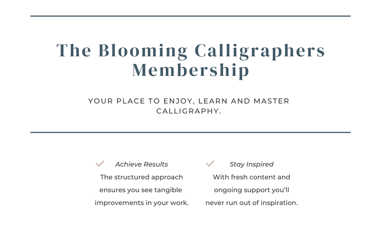 Blooming Calligraphers Membership - Modern Calligraphy Courses and ...