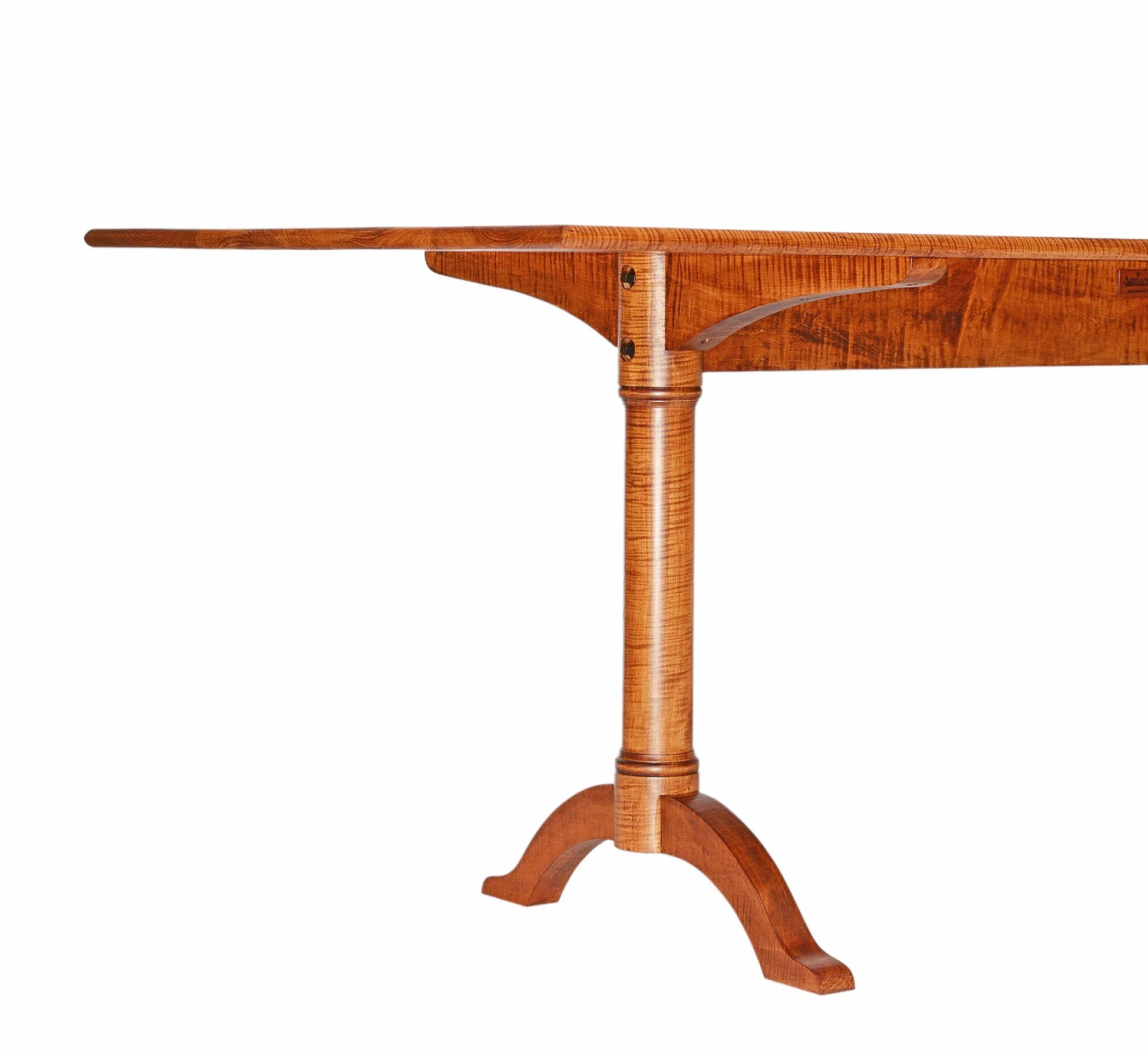 Adriance Furnituremakers Handcrafted Trestle Dining Table with Round ...