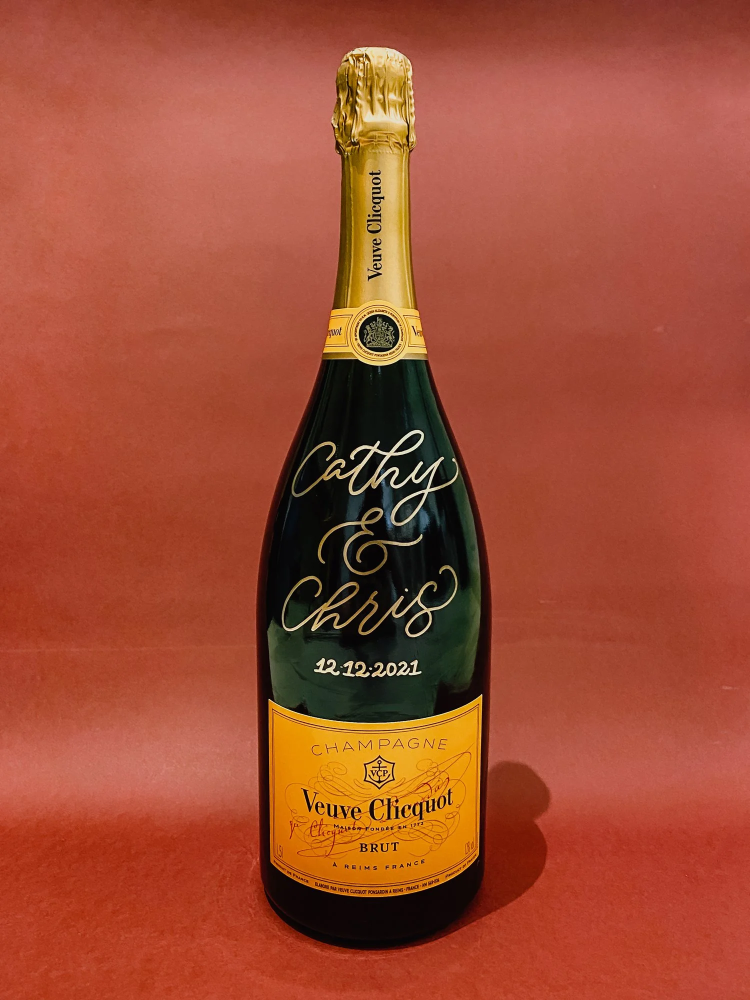 Personalised Wine & Champagne: Custom Calligraphy & Engraving — Leah ...