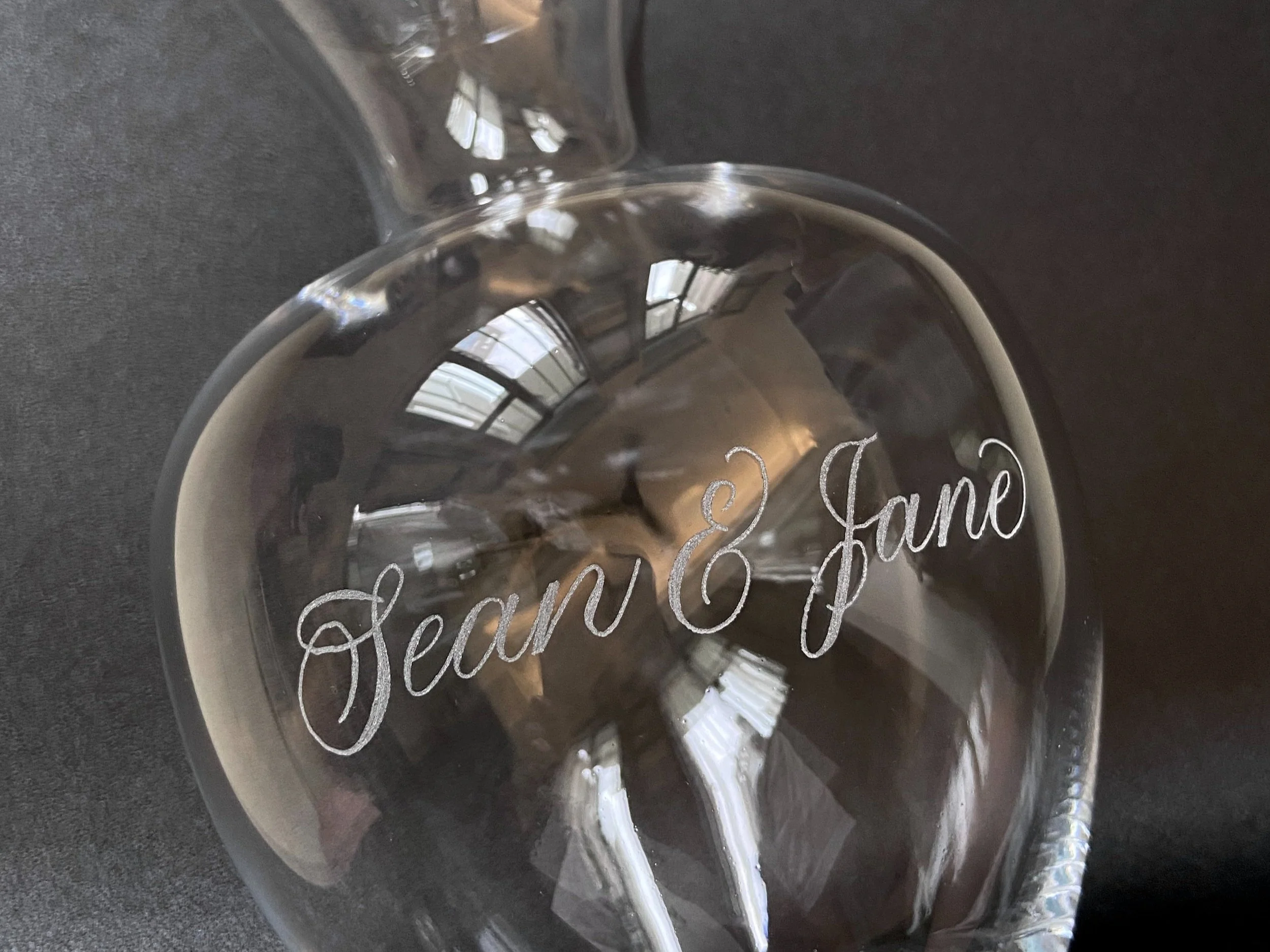 Personalised Wine & Champagne: Custom Calligraphy & Engraving — Leah ...