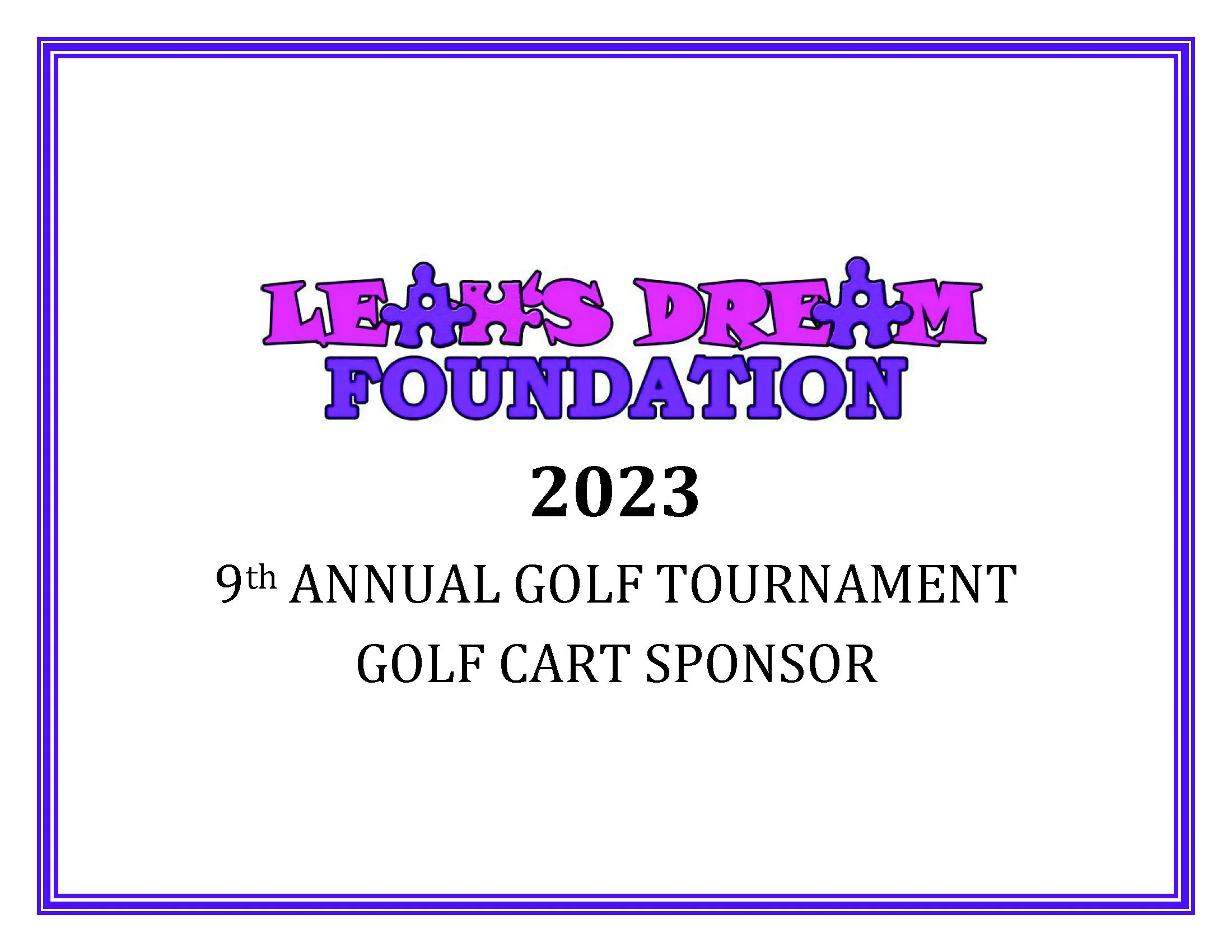Event Sponsorship — Leah's Dream Foundation