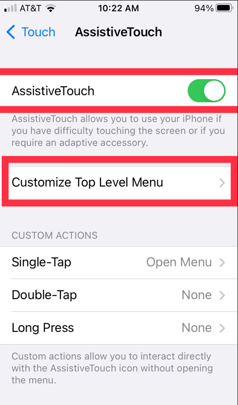 Assistive Touch Screenshot — CapMac