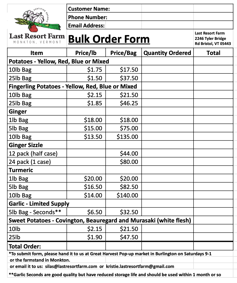 THE FARMSTAND — Last Resort Farm