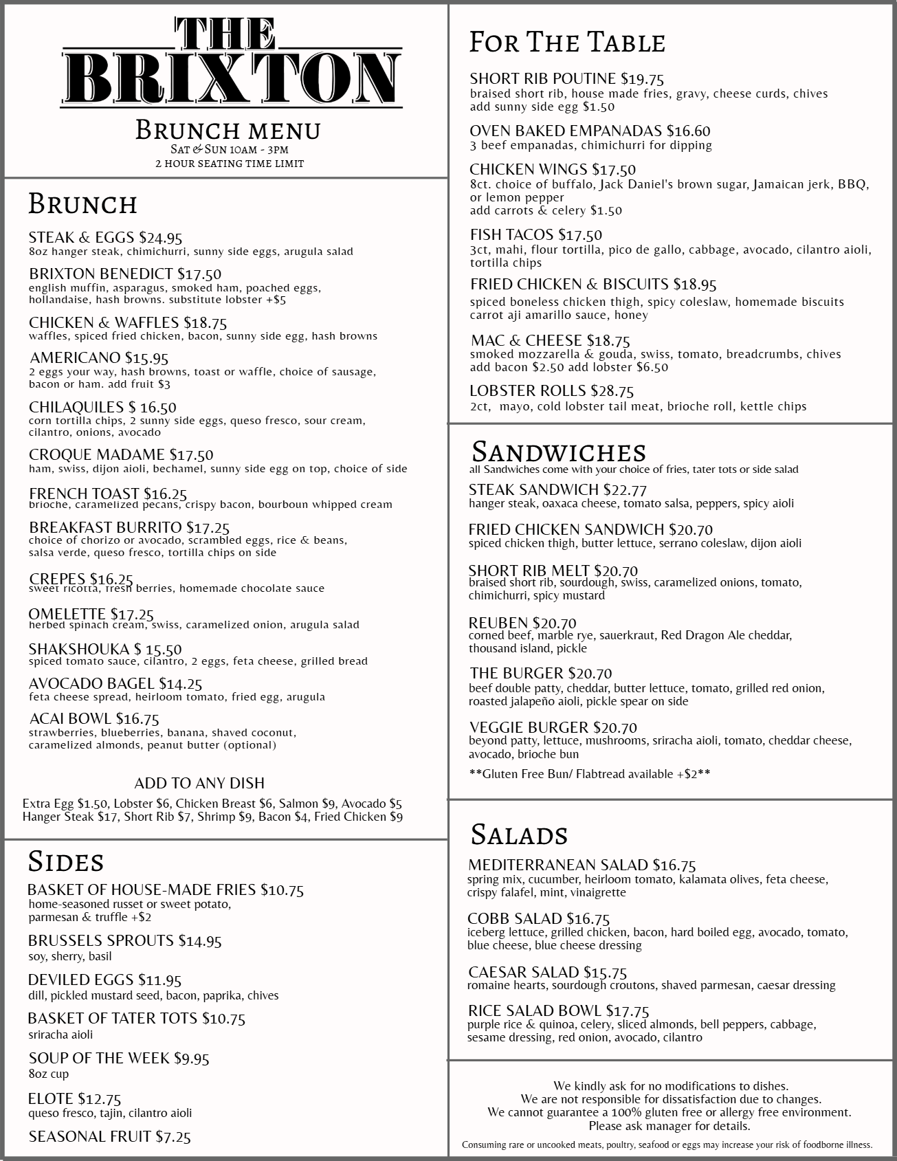 Brunch — The Brixton SM