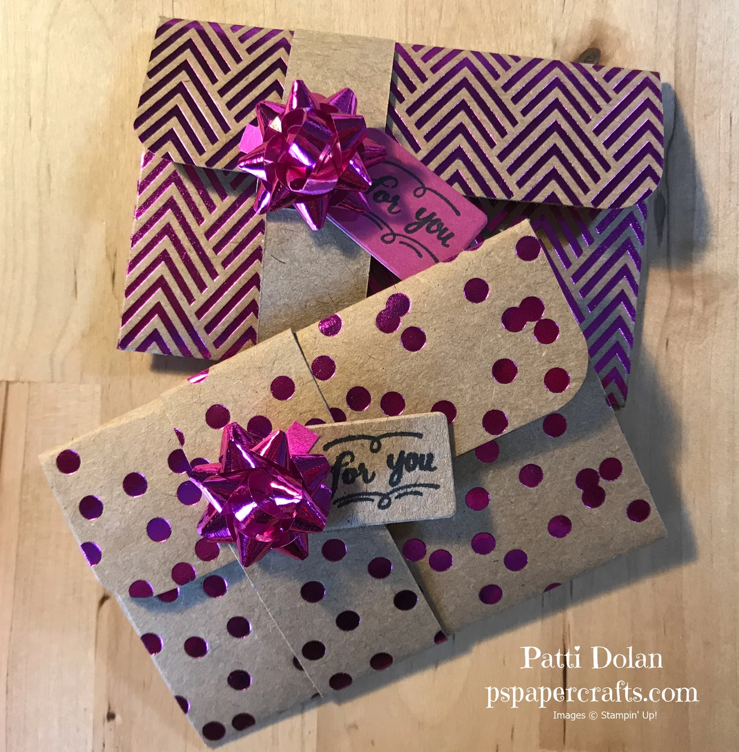Fun Gift Card Holders with Foil Frenzy Specialty DSP — P.S. Paper Crafts