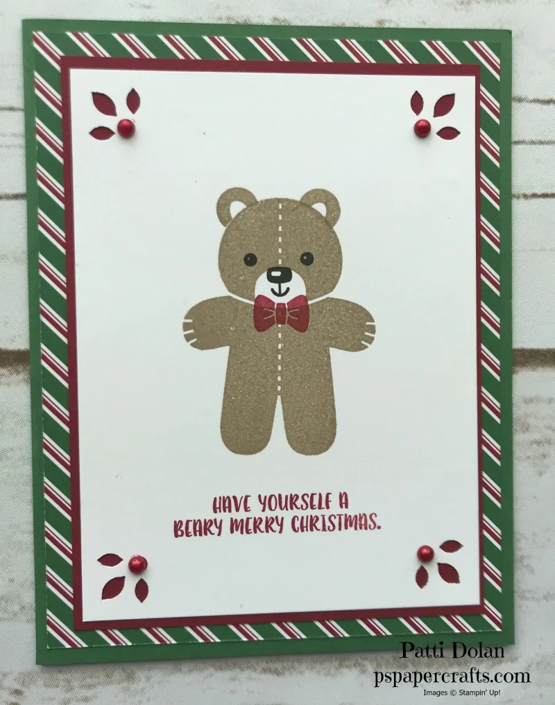 Cute Beary Merry Christmas Card — P.S. Paper Crafts
