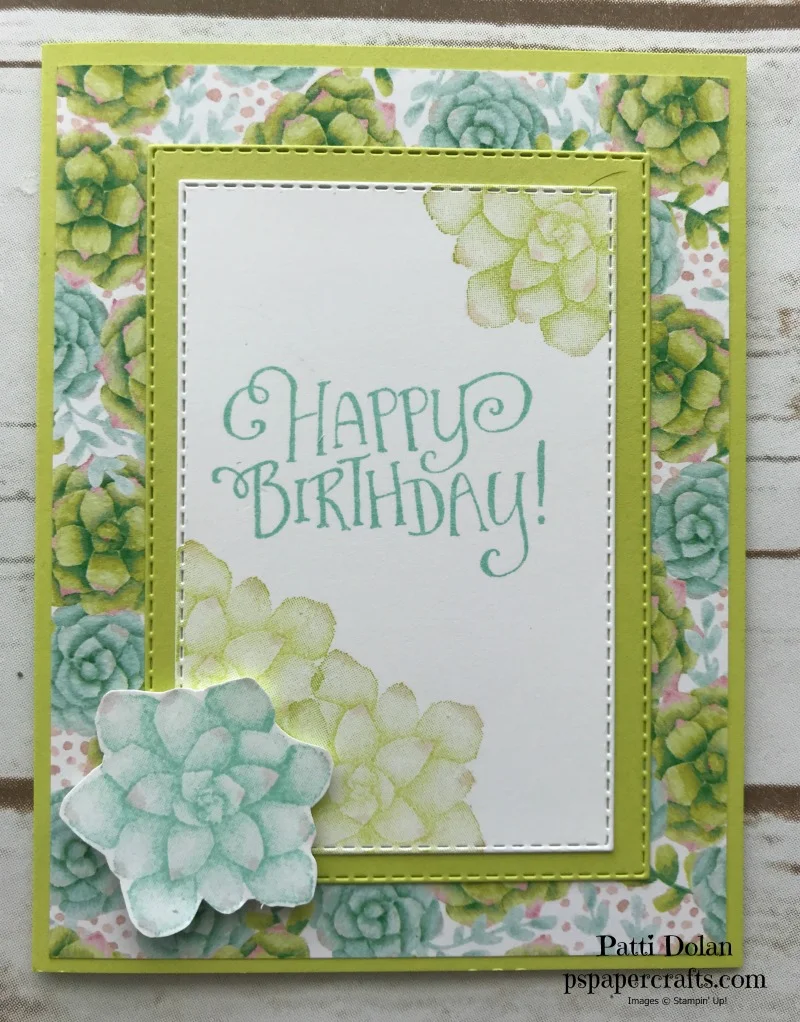 Beautiful Succulents - Birthday Card — P.S. Paper Crafts