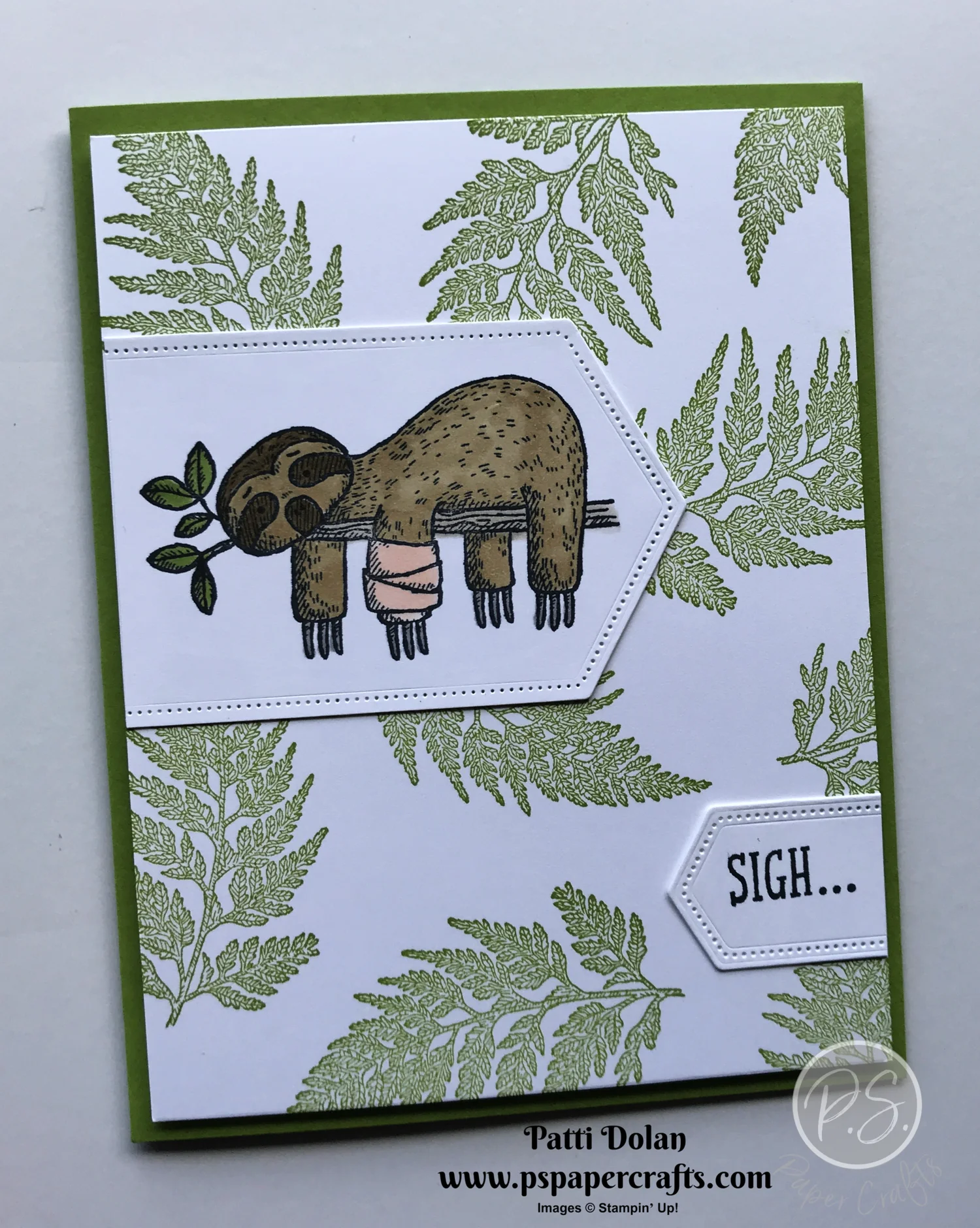 Sigh....Such a Sad Sloth — P.S. Paper Crafts