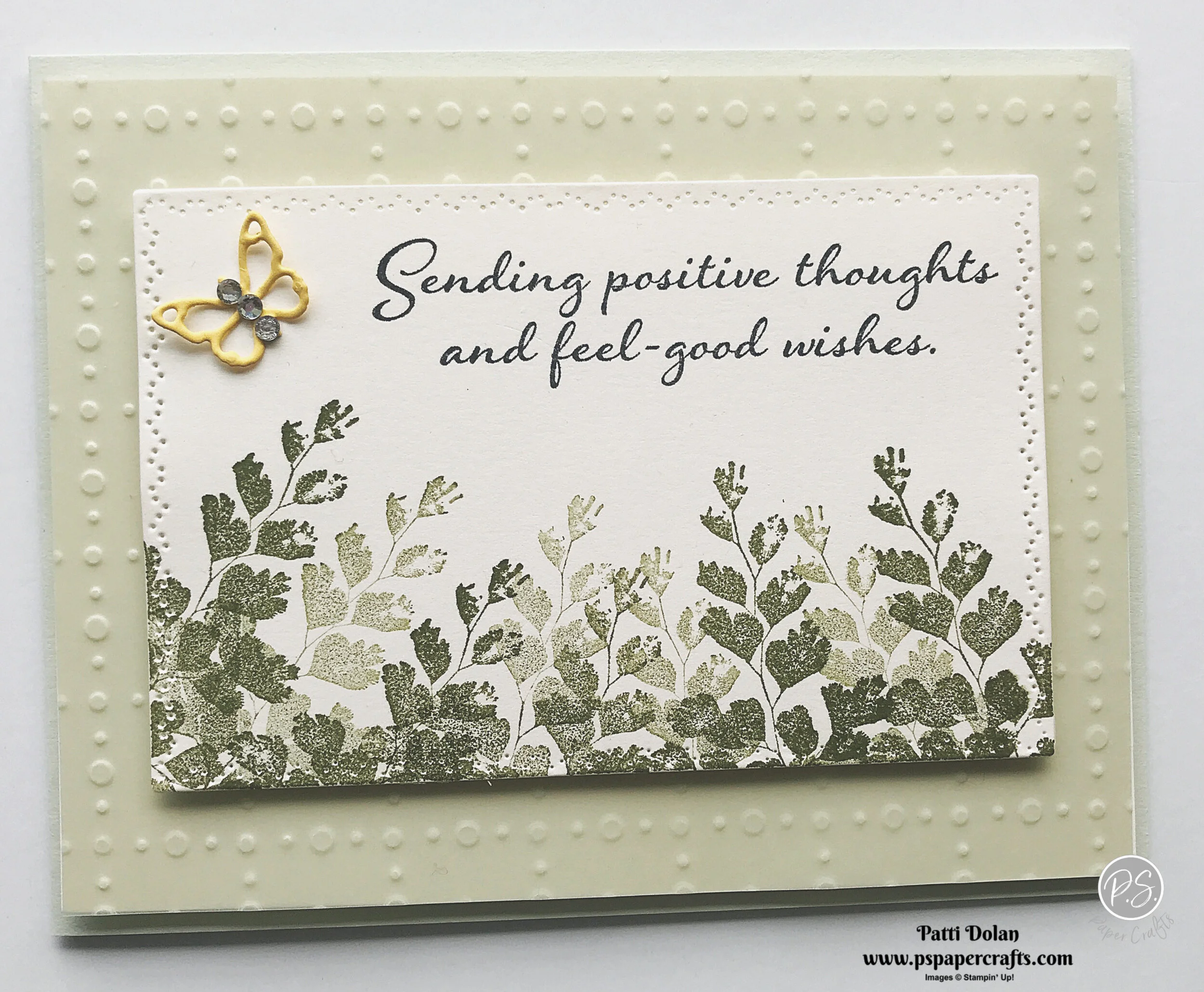 Sweet Positive Thoughts Card — P.S. Paper Crafts