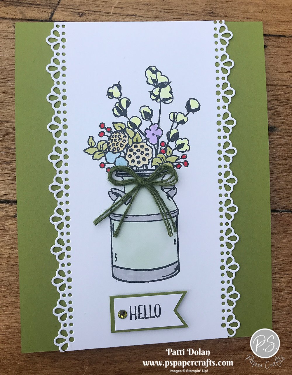 Pretty Country Home Hello Card — P.S. Paper Crafts