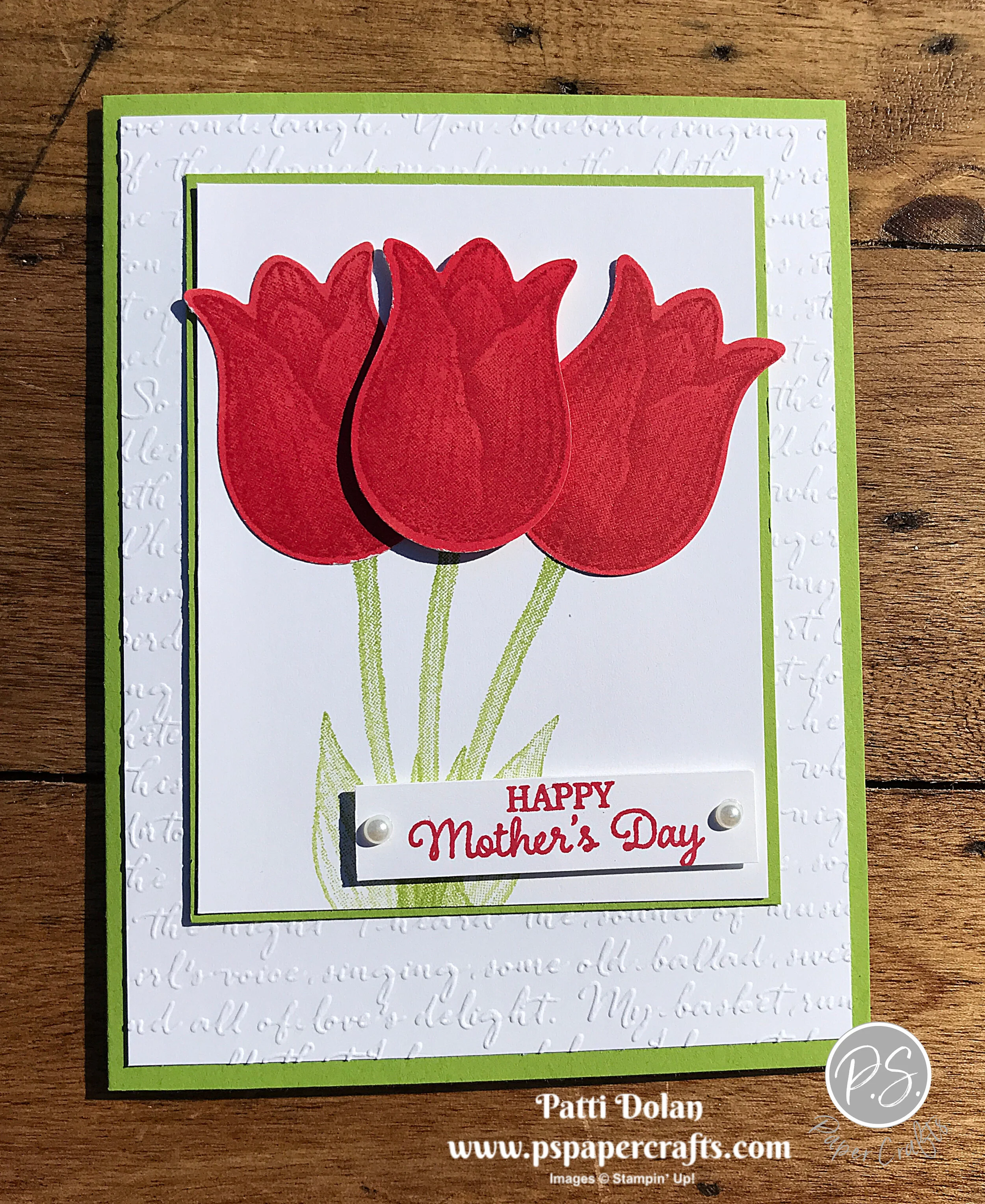 Vibrant Tulip Mother's Day Card — P.S. Paper Crafts