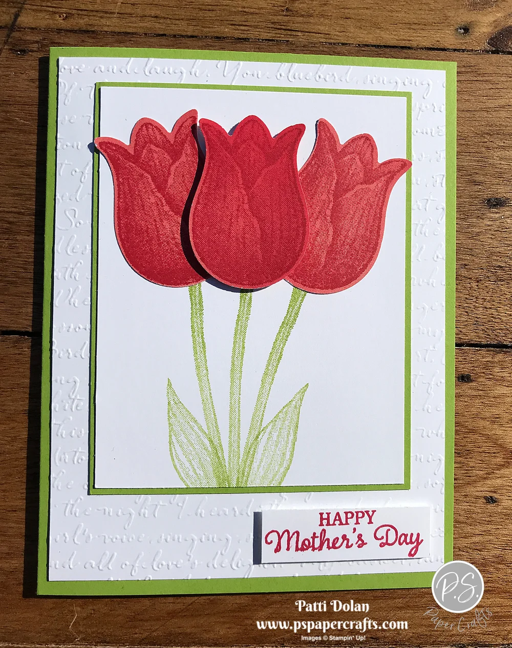 Vibrant Tulip Mother's Day Card — P.S. Paper Crafts