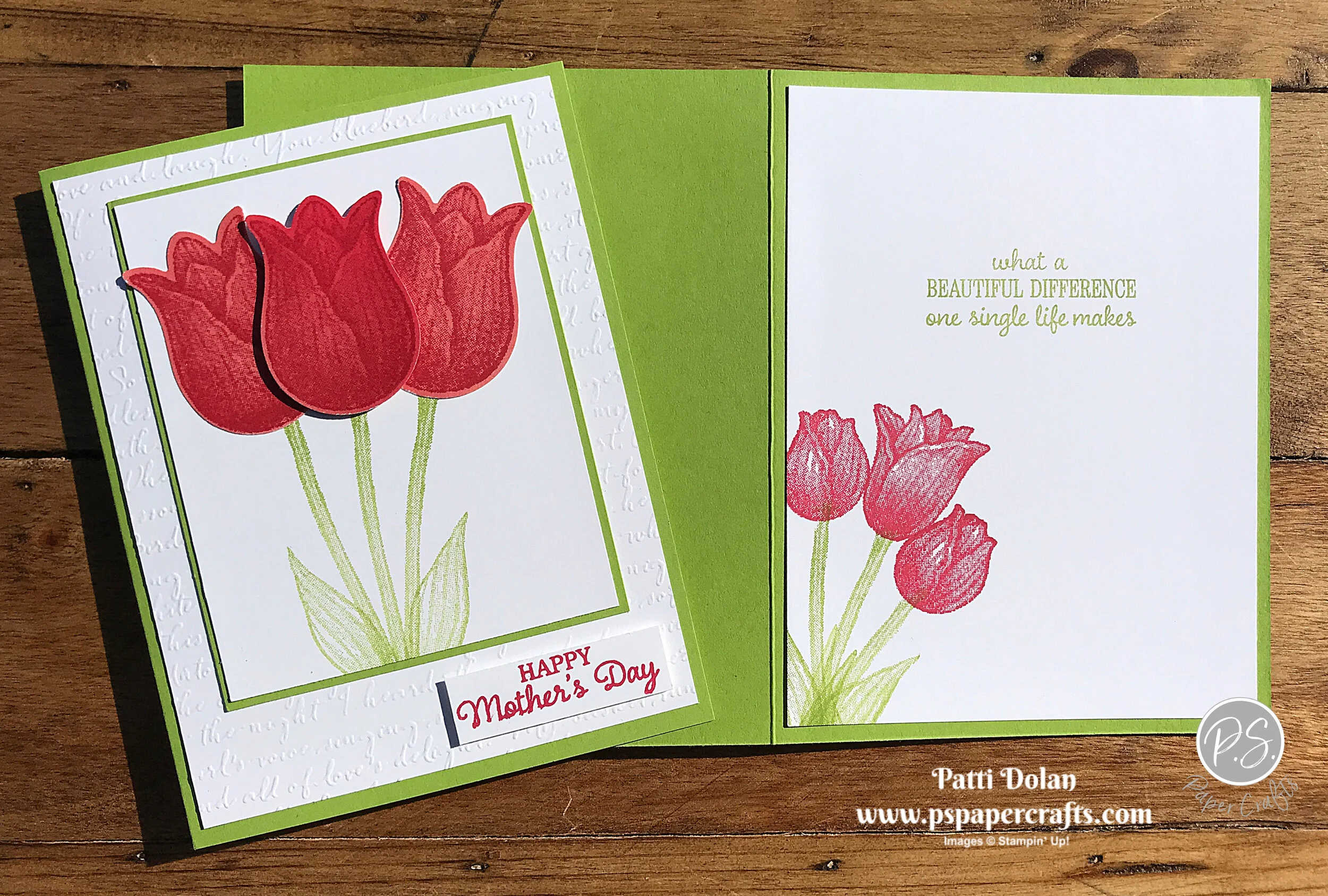 Vibrant Tulip Mother's Day Card — P.S. Paper Crafts