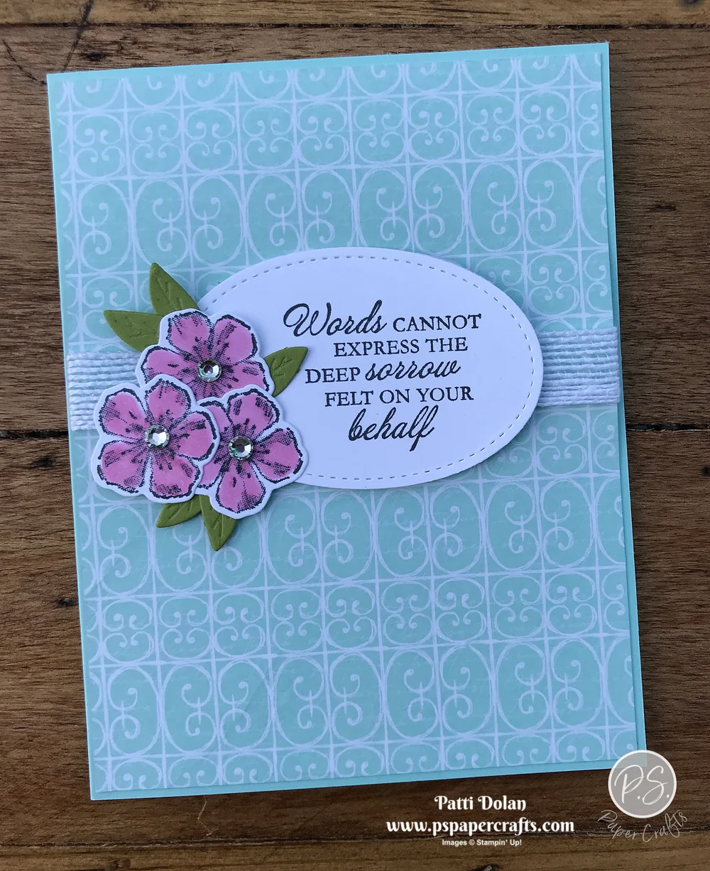 Pretty Sympathy Card — P.S. Paper Crafts