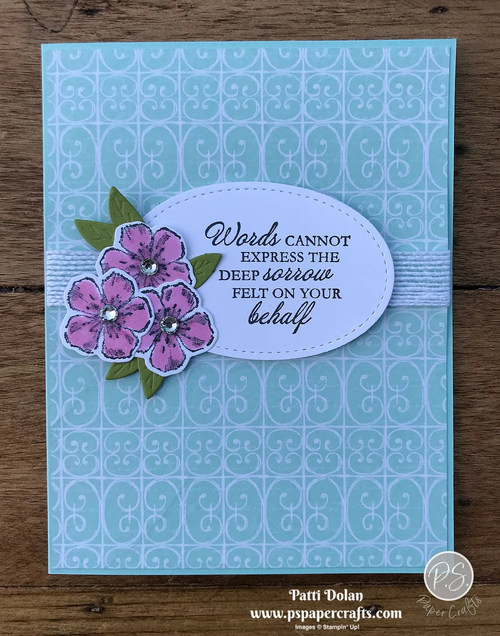 Pretty Sympathy Card — P.S. Paper Crafts