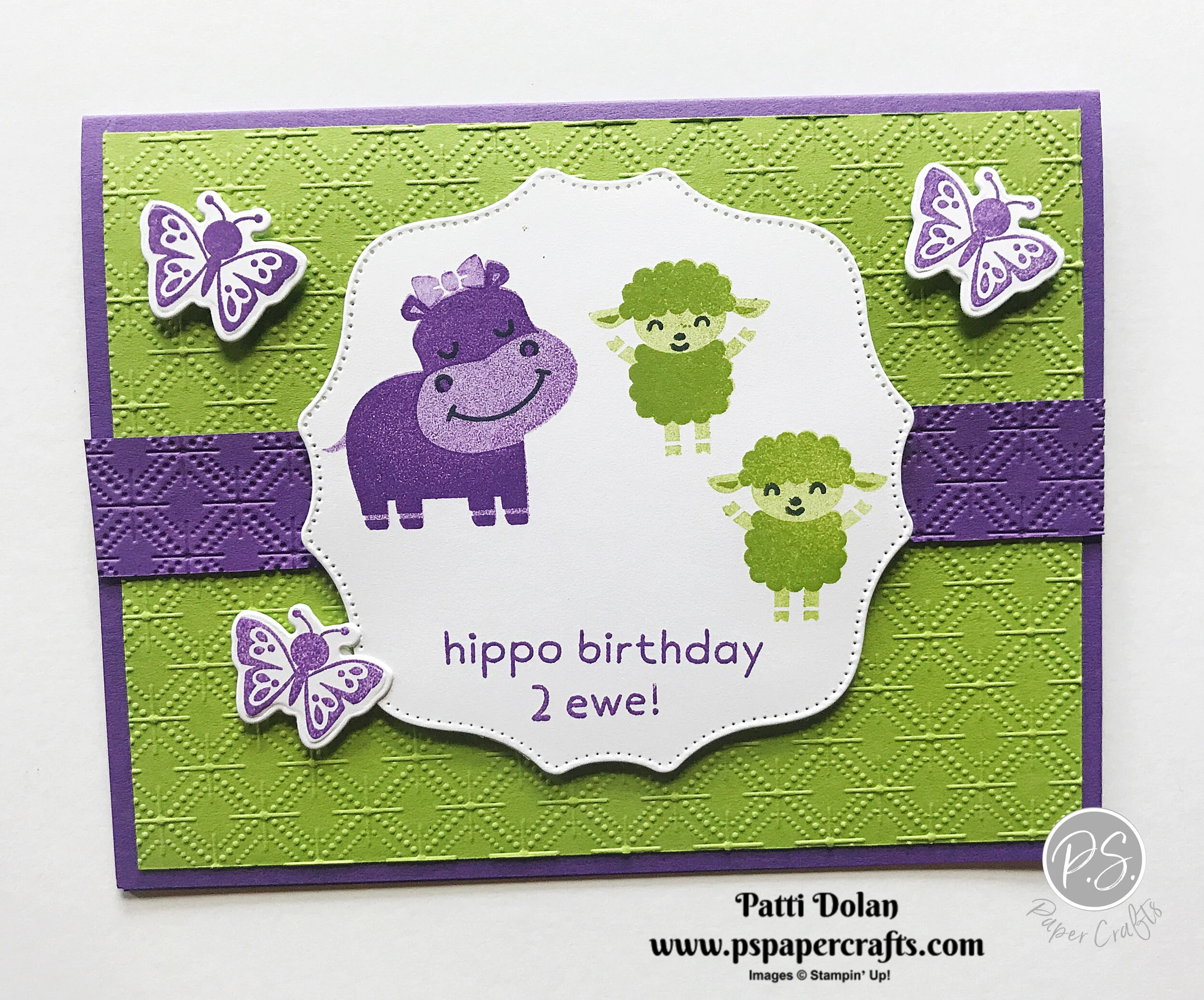 Hippo Happiness Birthday Card — P.S. Paper Crafts