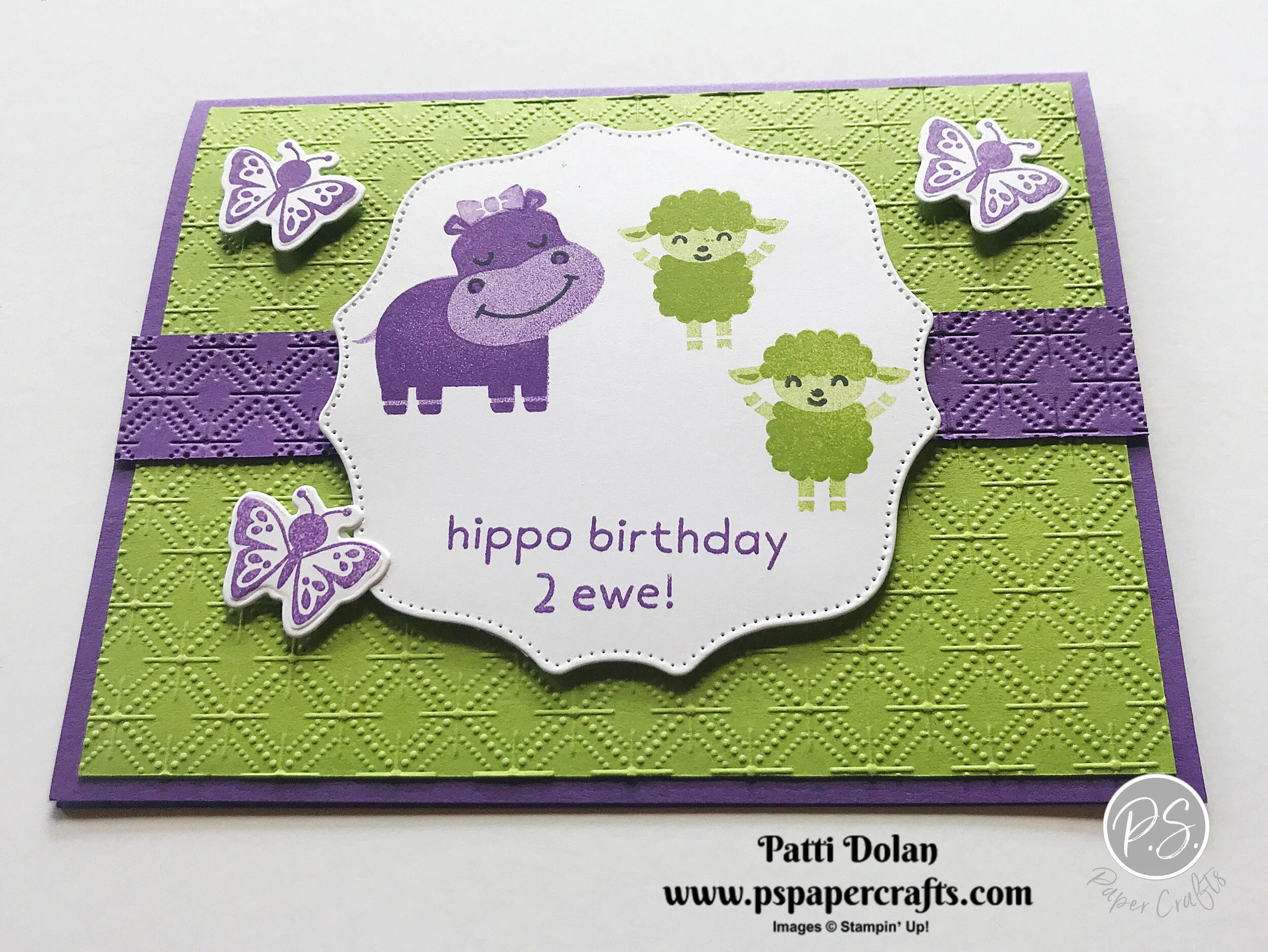 Hippo Happiness Birthday Card — P.S. Paper Crafts