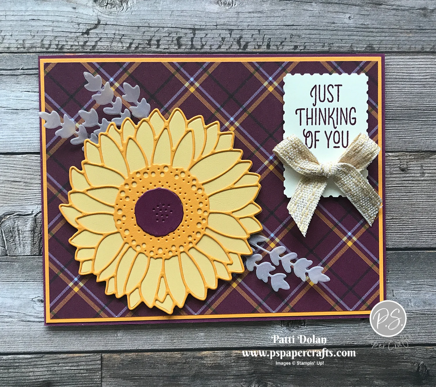 Celebrate Sunflowers Thinking Of You Card — P.S. Paper Crafts