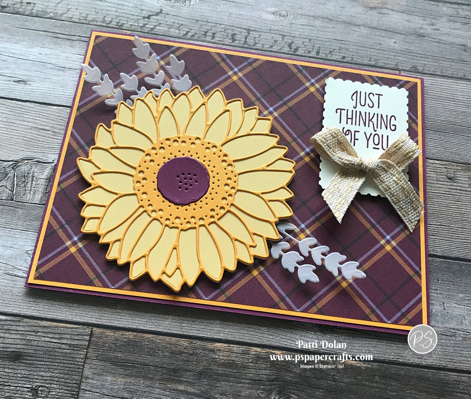 Celebrate Sunflowers Thinking Of You Card — P.S. Paper Crafts