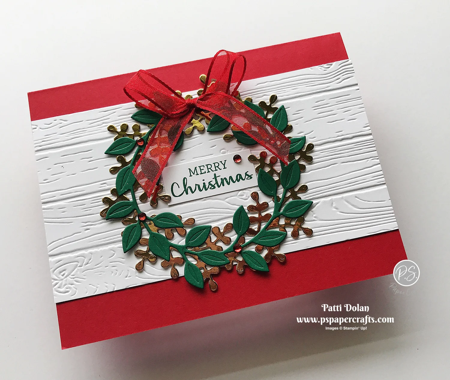 Arrange A Wreath Christmas Card — P.S. Paper Crafts