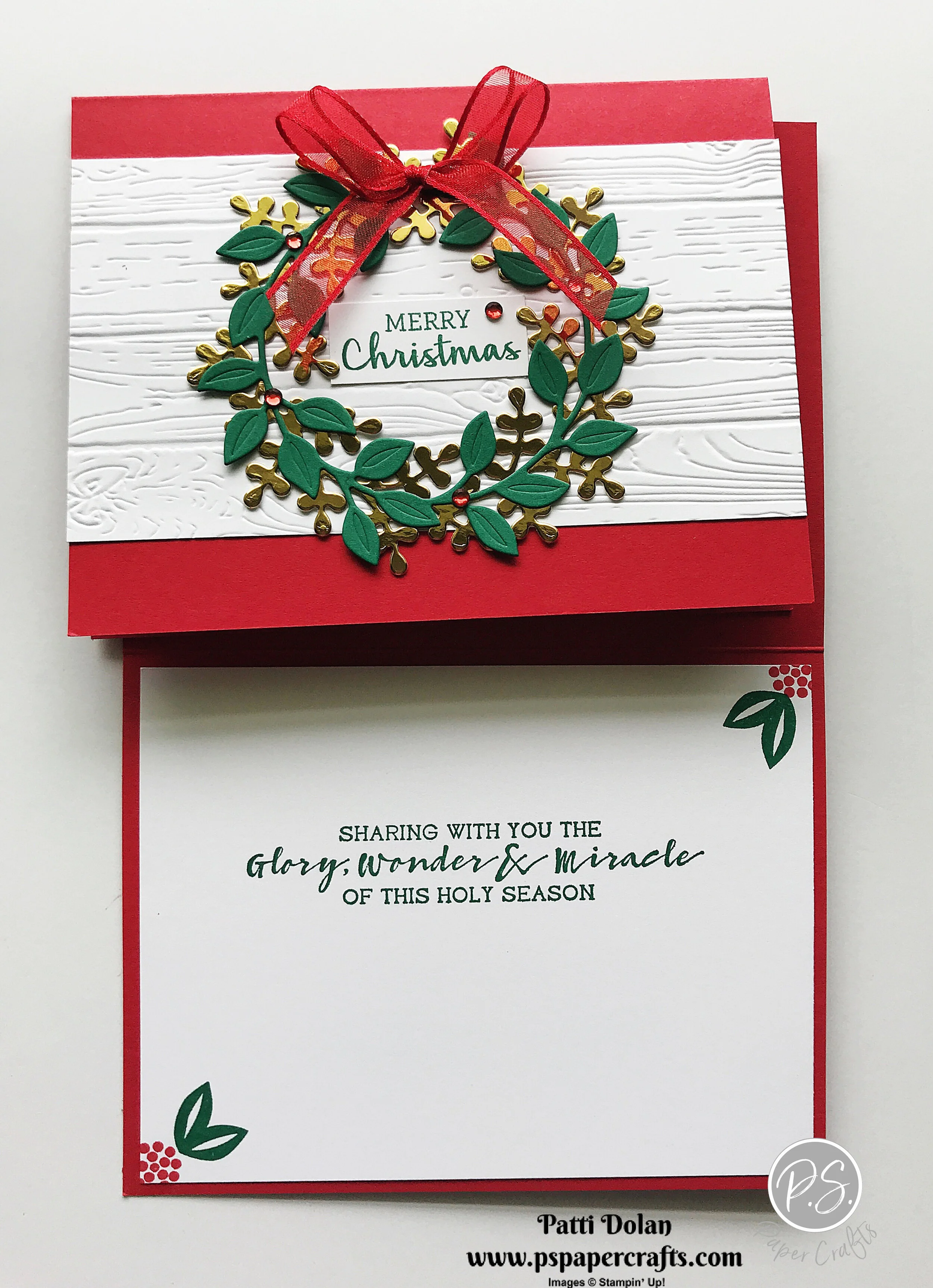 Arrange A Wreath Christmas Card — P.S. Paper Crafts