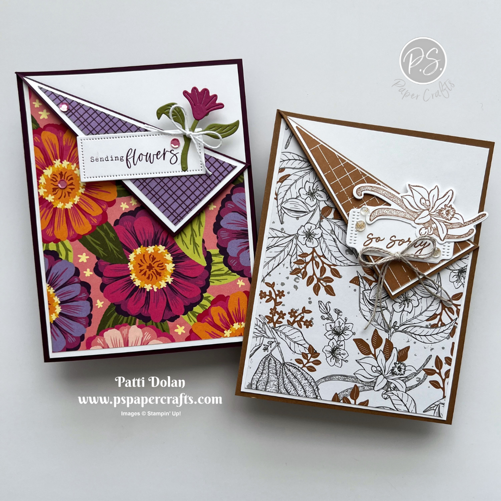 Pretty Corner Fold Cards — P.S. Paper Crafts