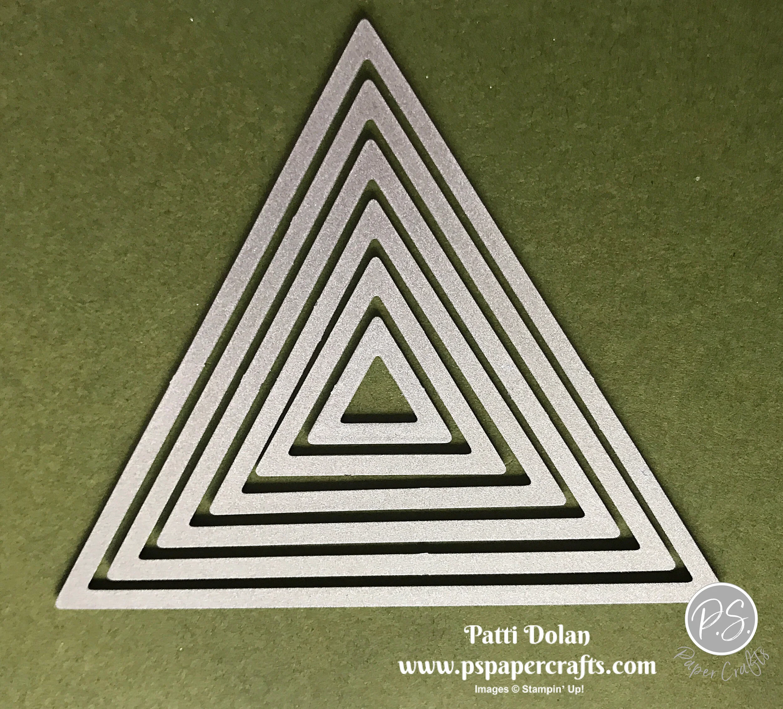 Fun Christmas Card using Stitched Triangles — P.S. Paper Crafts