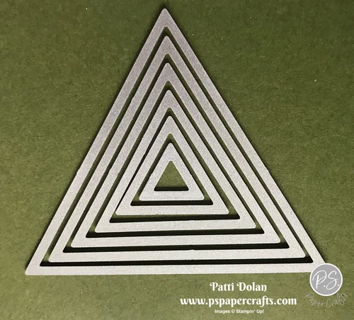 Fun Christmas Card using Stitched Triangles — P.S. Paper Crafts