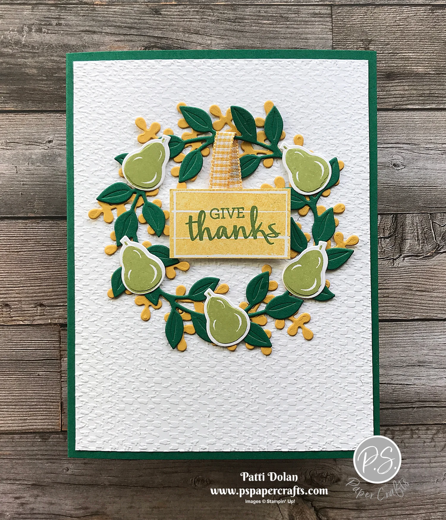 Arrange A Wreath - Give Thanks Card — P.S. Paper Crafts
