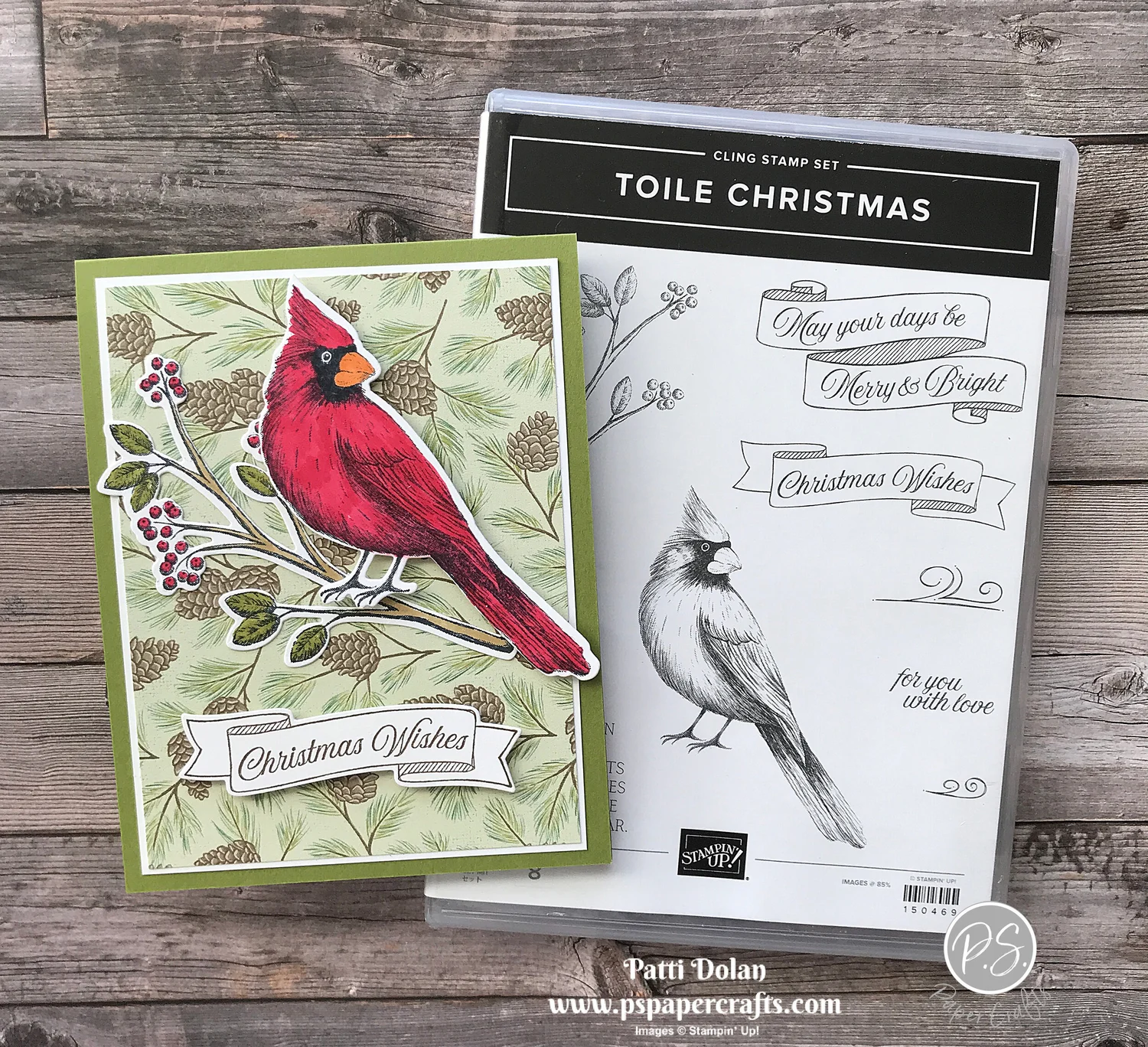 Beautiful Cardinal Christmas Wishes Card — P.S. Paper Crafts