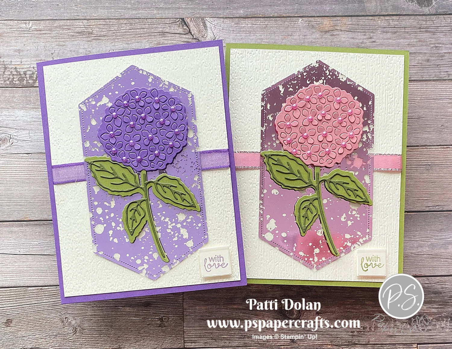 Beautiful Hydrangea Hill Cards — P.S. Paper Crafts