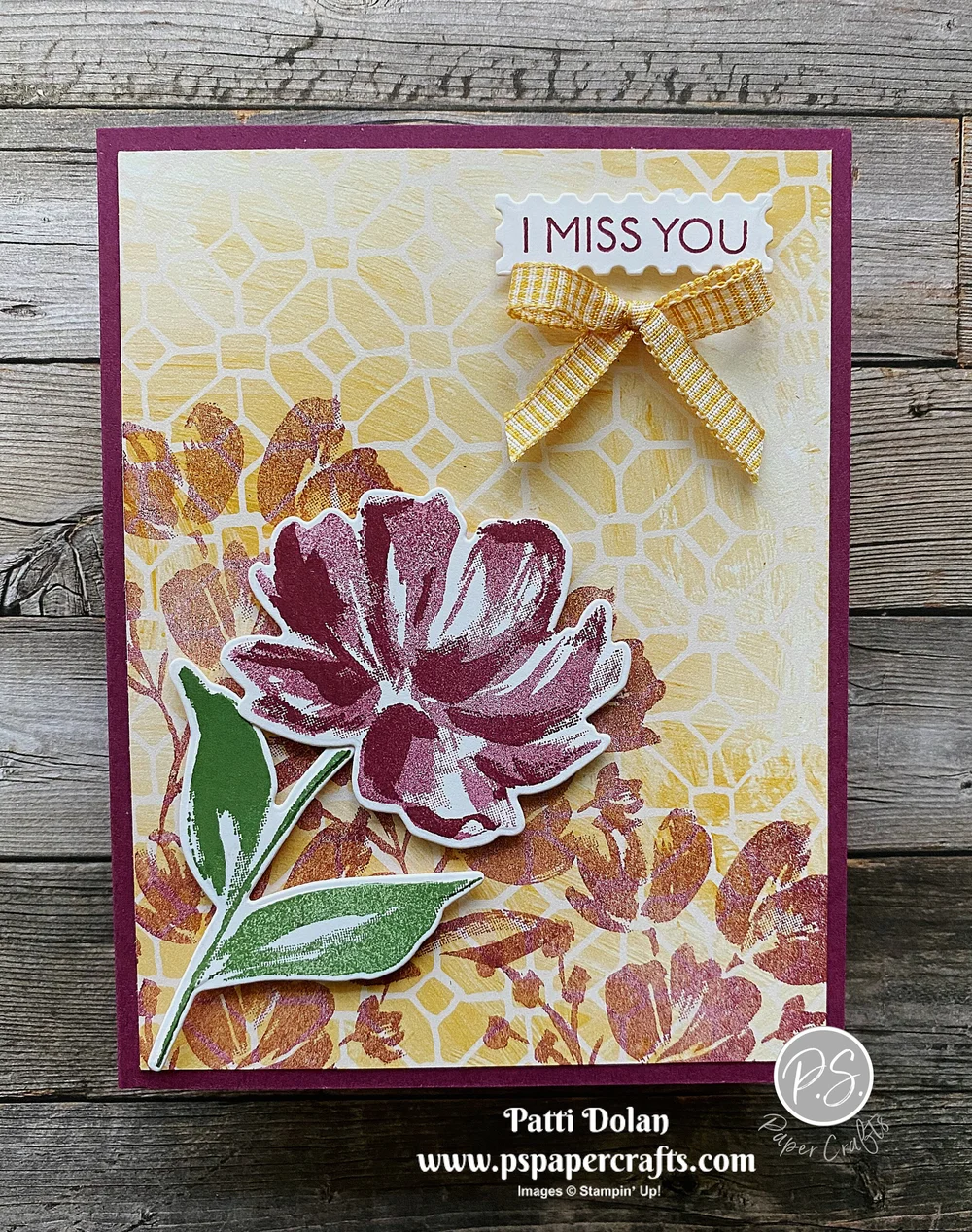 Art Gallery - I Miss You Card — P.S. Paper Crafts