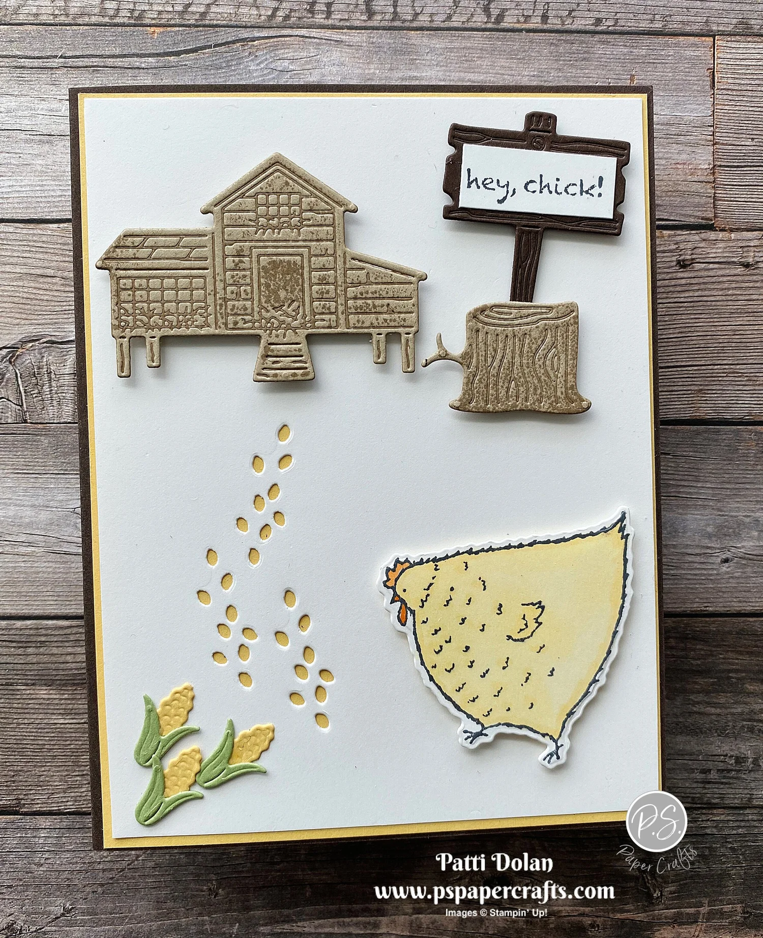 Fun Hey Chick Card using the new Chick Dies — P.S. Paper Crafts