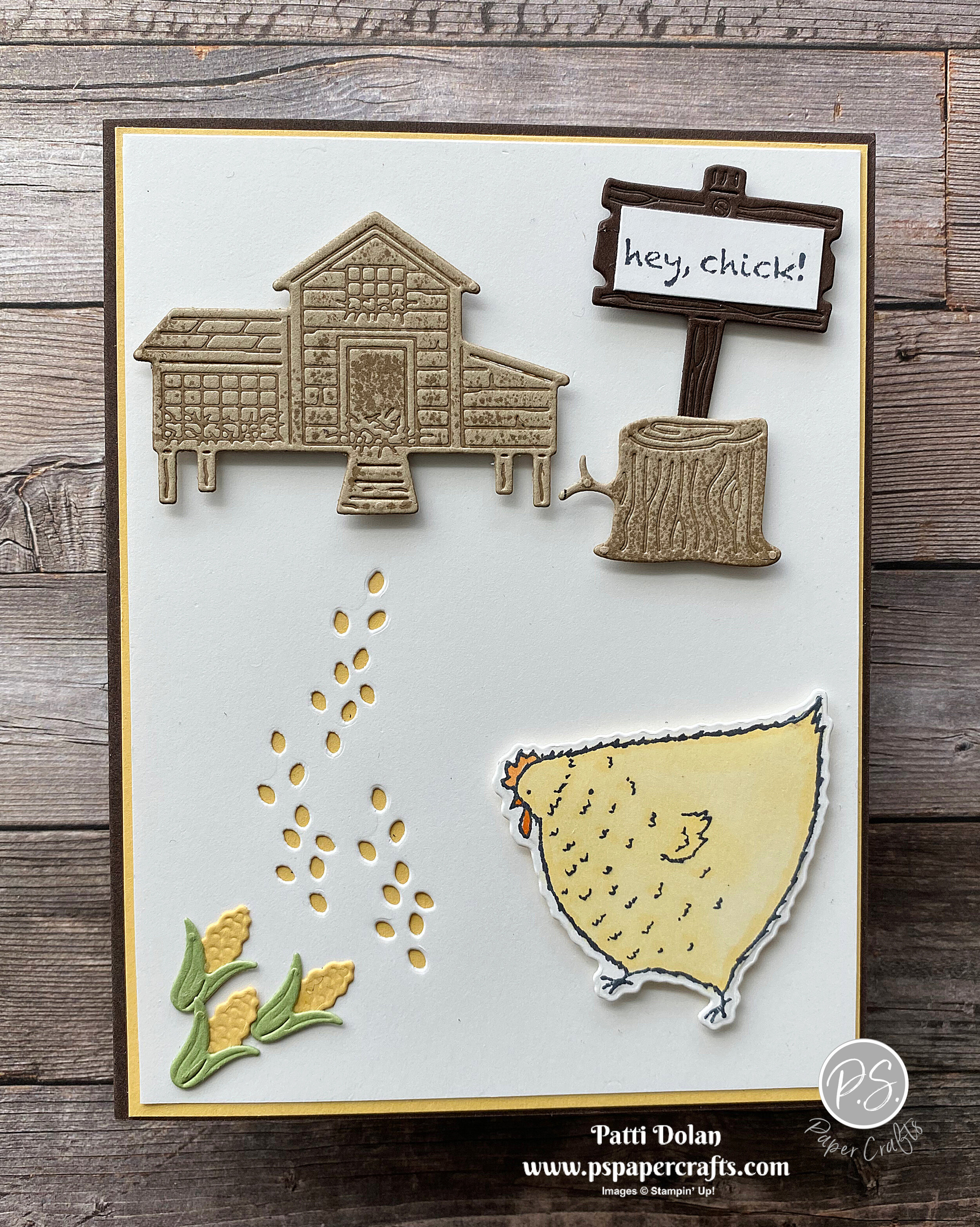 Fun Hey Chick Card using the new Chick Dies — P.S. Paper Crafts