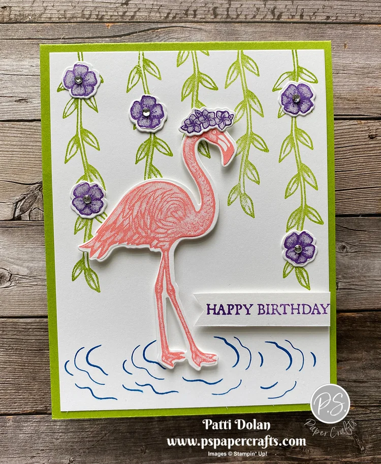 Friendly Flamingo Birthday Card — P.S. Paper Crafts