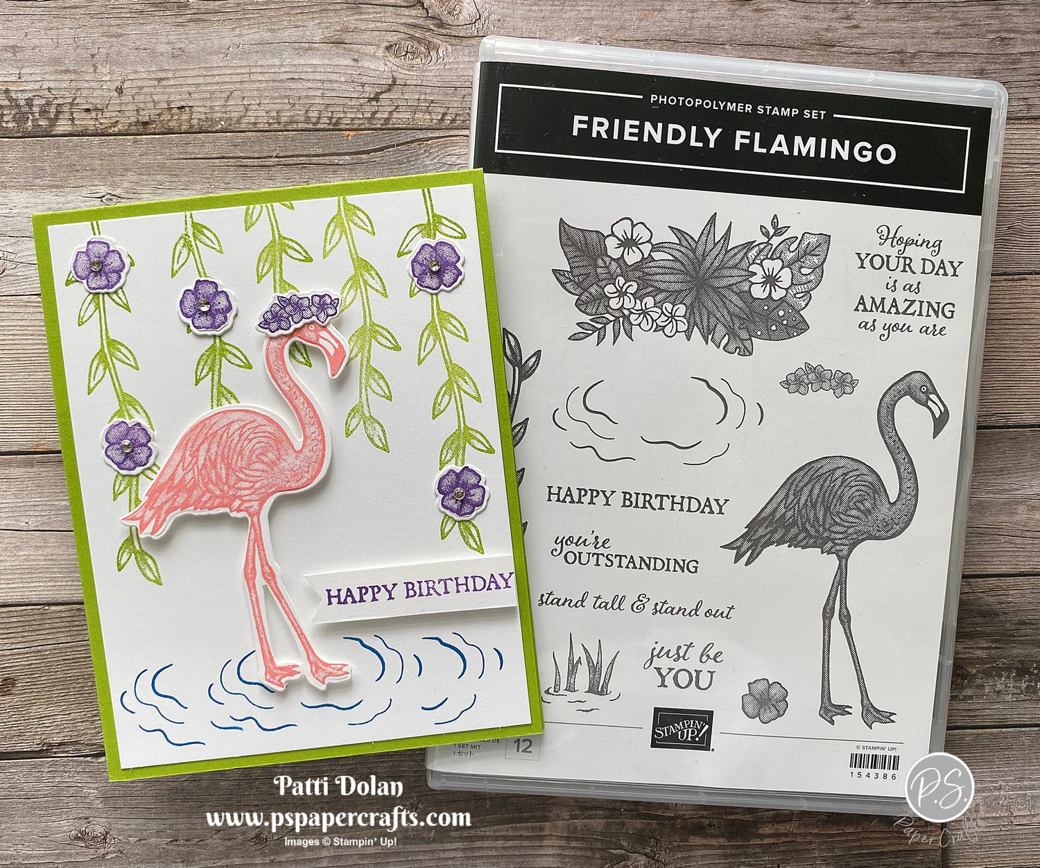Friendly Flamingo Birthday Card — P.S. Paper Crafts