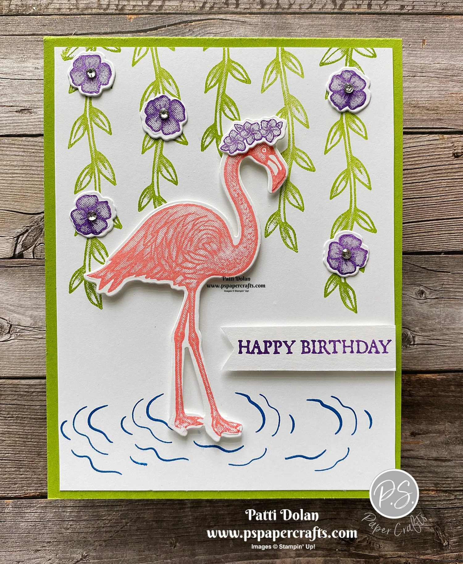 Friendly Flamingo Birthday Card — P.S. Paper Crafts