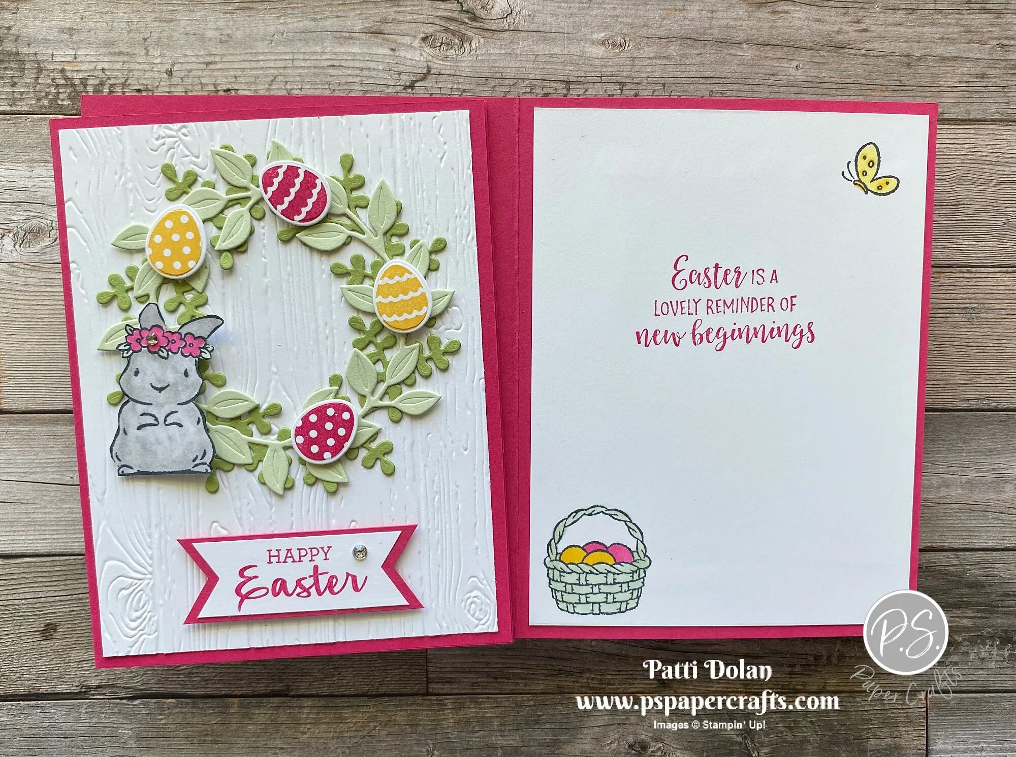 Sweet Easter Card using Arrange A Wreath and Springtime Joy! — P.S ...