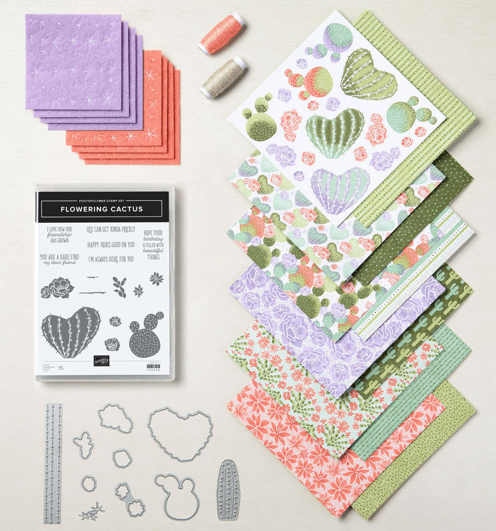 Flowering Cactus Prickly Card — P.S. Paper Crafts