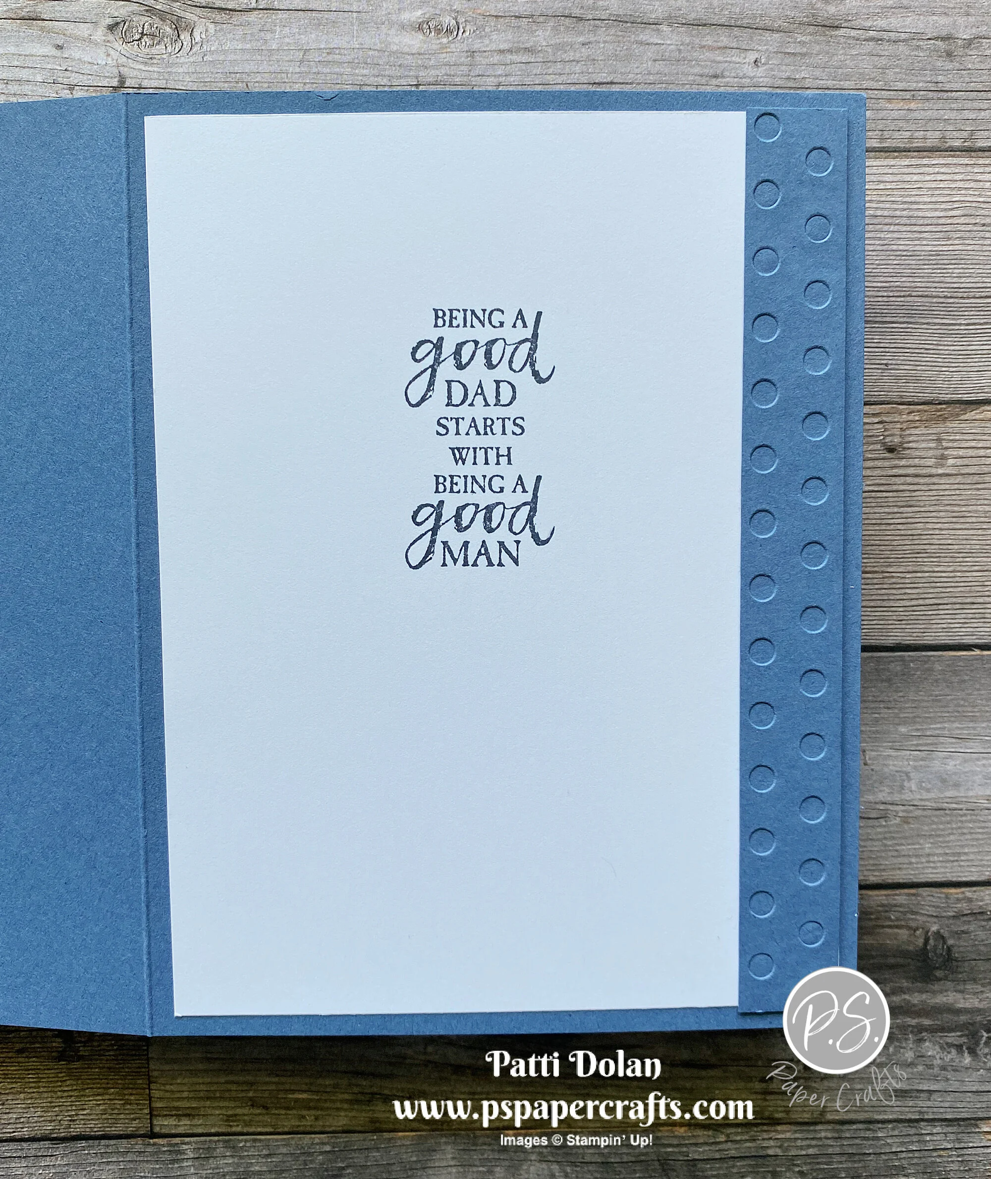 A Good Man - Simple Father's Day Card — P.S. Paper Crafts
