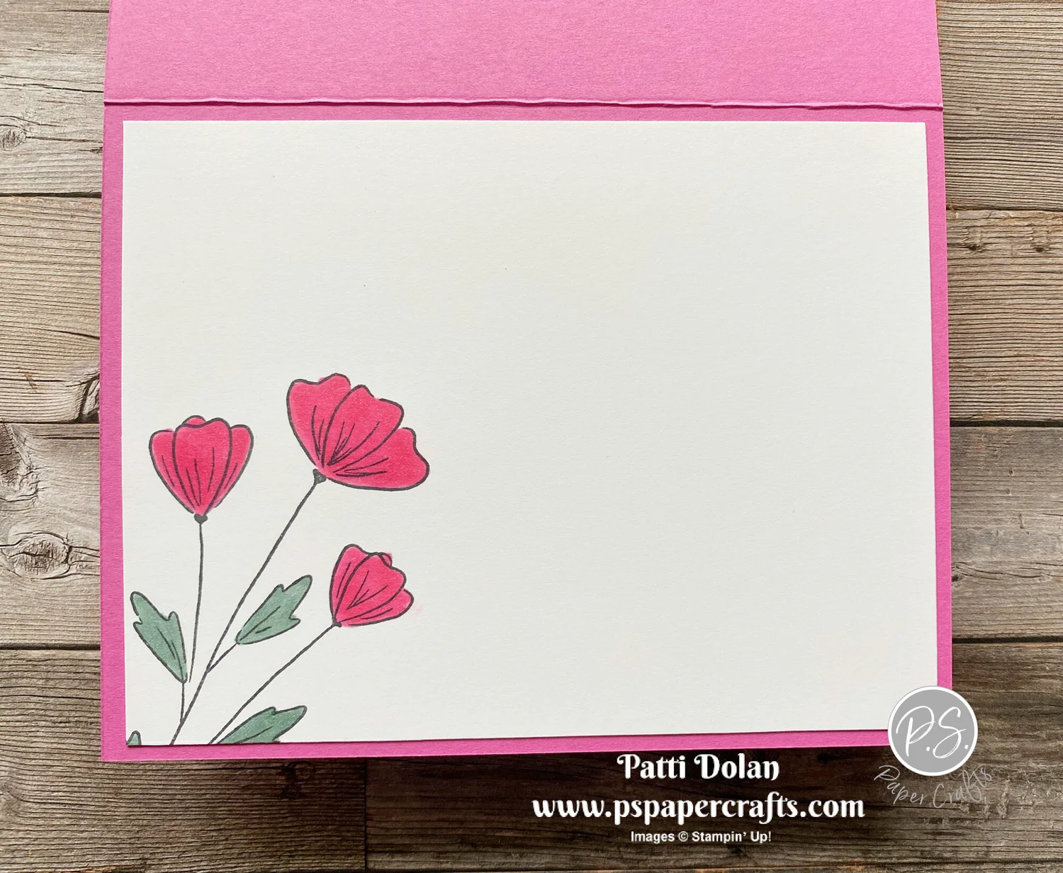Simple Flowers Of Friendship Hello Card — P.S. Paper Crafts